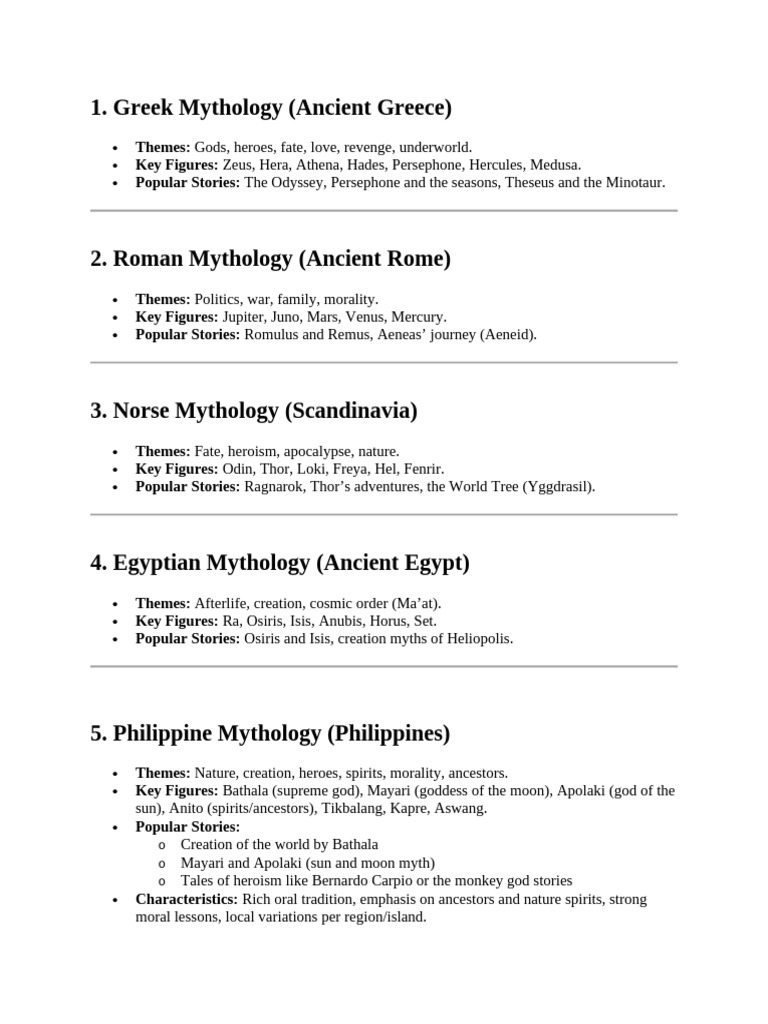 Gods and Goddesses | PDF | Greek Mythology | Deities