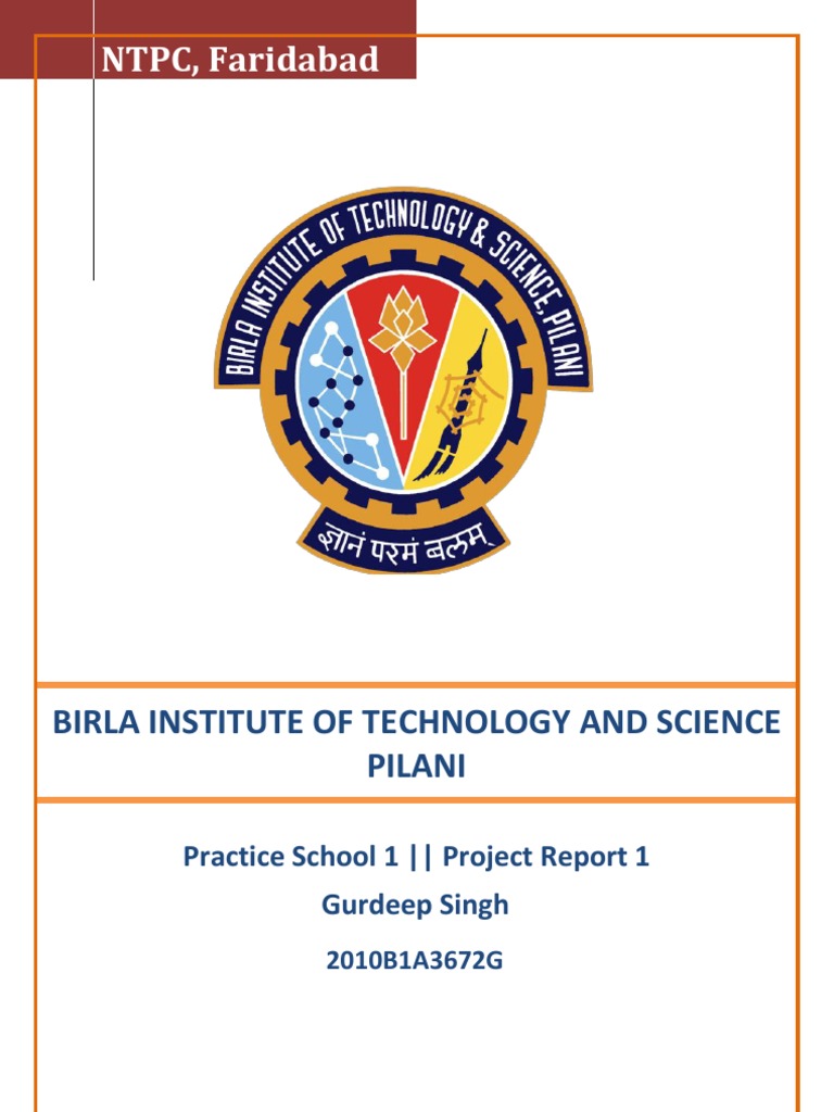 Project Report 1 BITS Pilani | PDF | Mechanical Engineering | Power Engineering