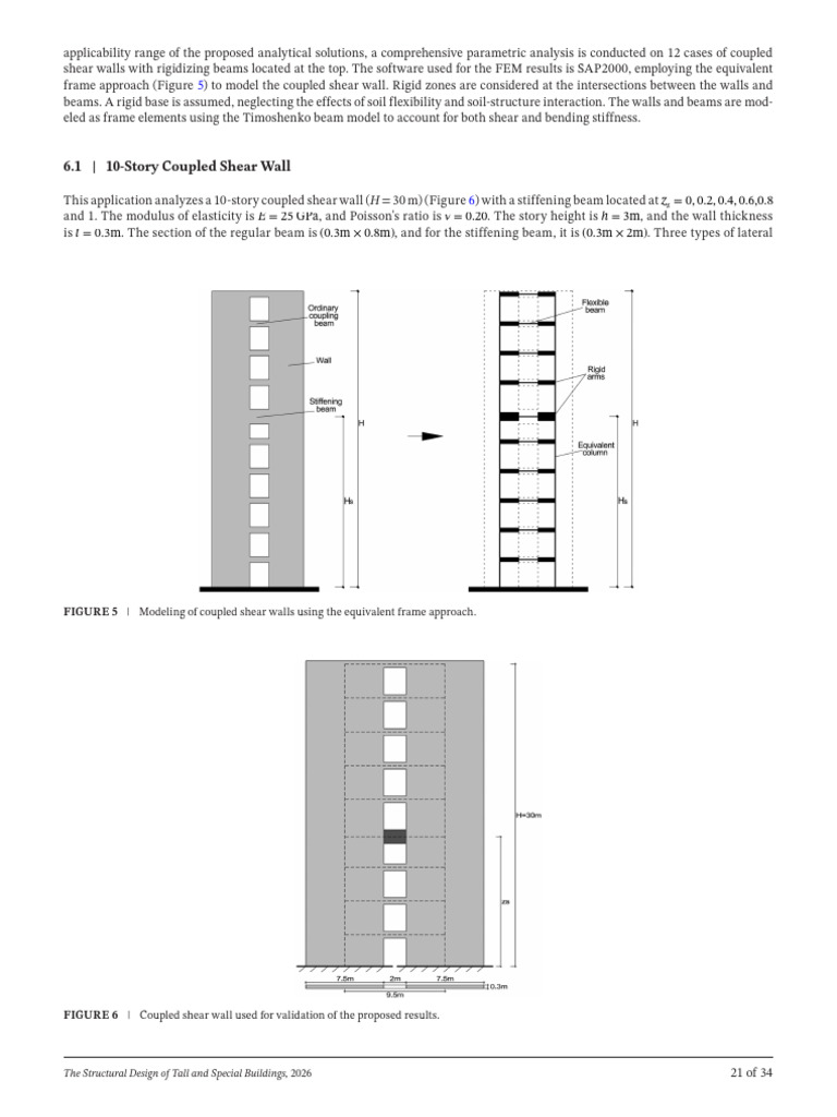 Analyzing 10-Story Coupled Shear Walls | PDF