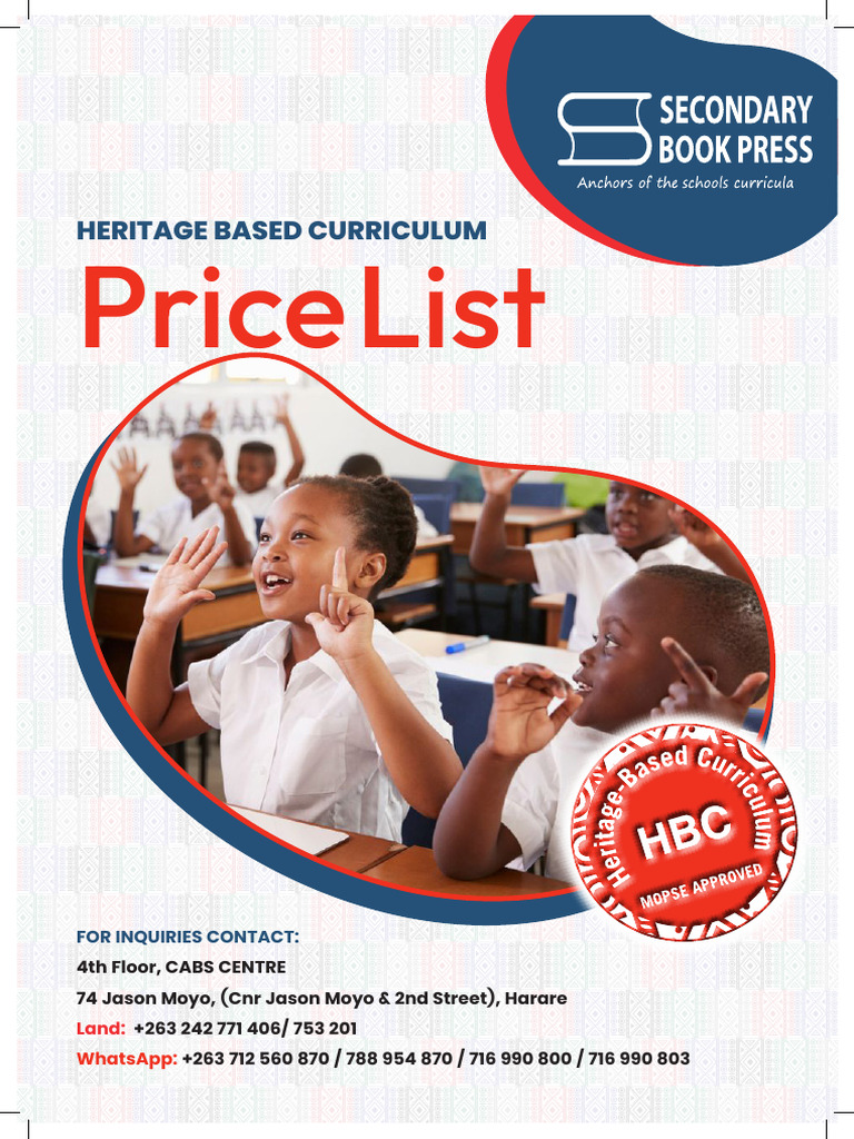 SBP Primary HBC Price List 18 November 2025 | PDF | Curriculum