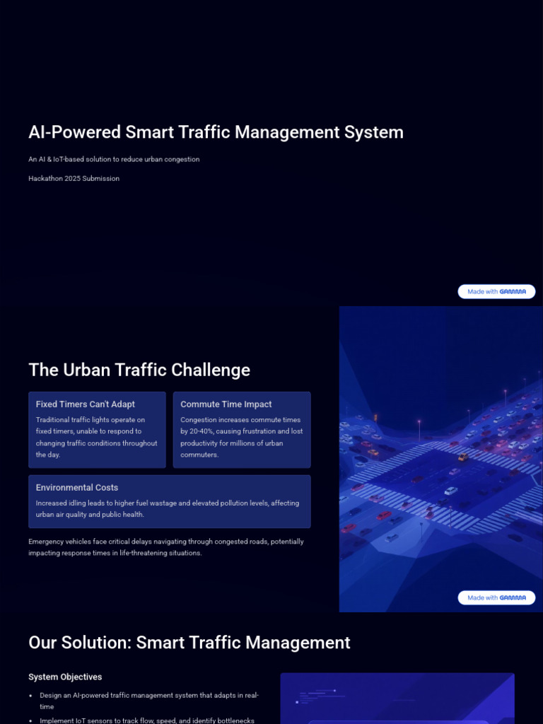AI Smart Traffic Management System | PDF | Traffic | Internet Of Things