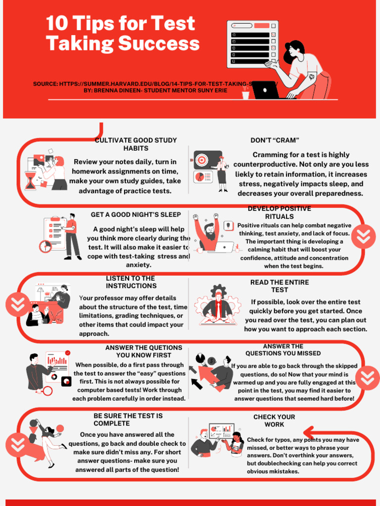 10 Tips for Test Taking Success | PDF | Cognition | Psychology