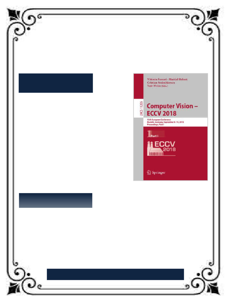 Computer Vision ECCV 2018 15th European Conference Munich Germany September 8 14 2018 ...