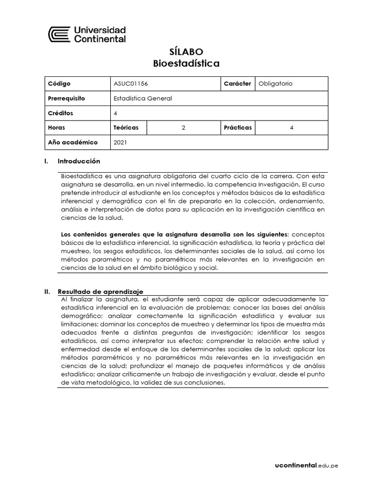 S_502_18S04_BioestadÃ_stica_2021-10-signed (2) | PDF | Teoría de la estimación | Estadísticas