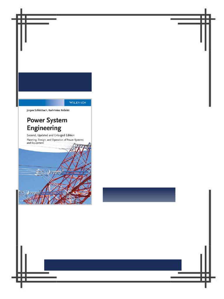 Power System Engineering Planning Design and Operation of Power Systems ...