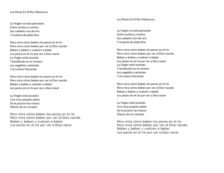 Villancico "Los Peces en el Río" | PDF