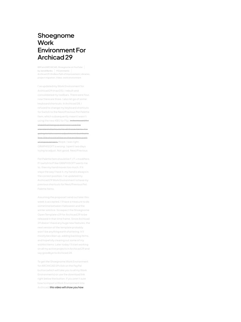 Shoegnome Work Environment for Archicad 29 | Shoegnome Architects | PDF ...