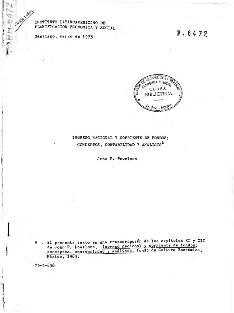 Ingreso Nacional y Corriente de Fondos, Conceptos, Contabilidad y ...