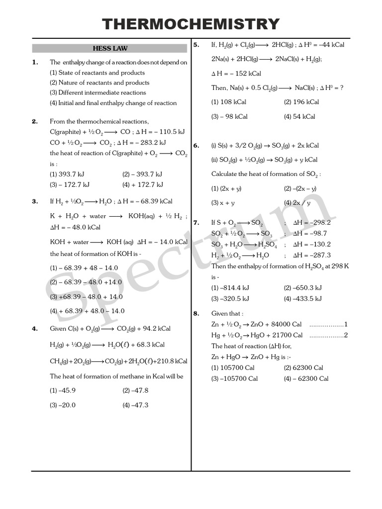 Thermochemistry-1 | PDF | Physical Sciences | Chemistry