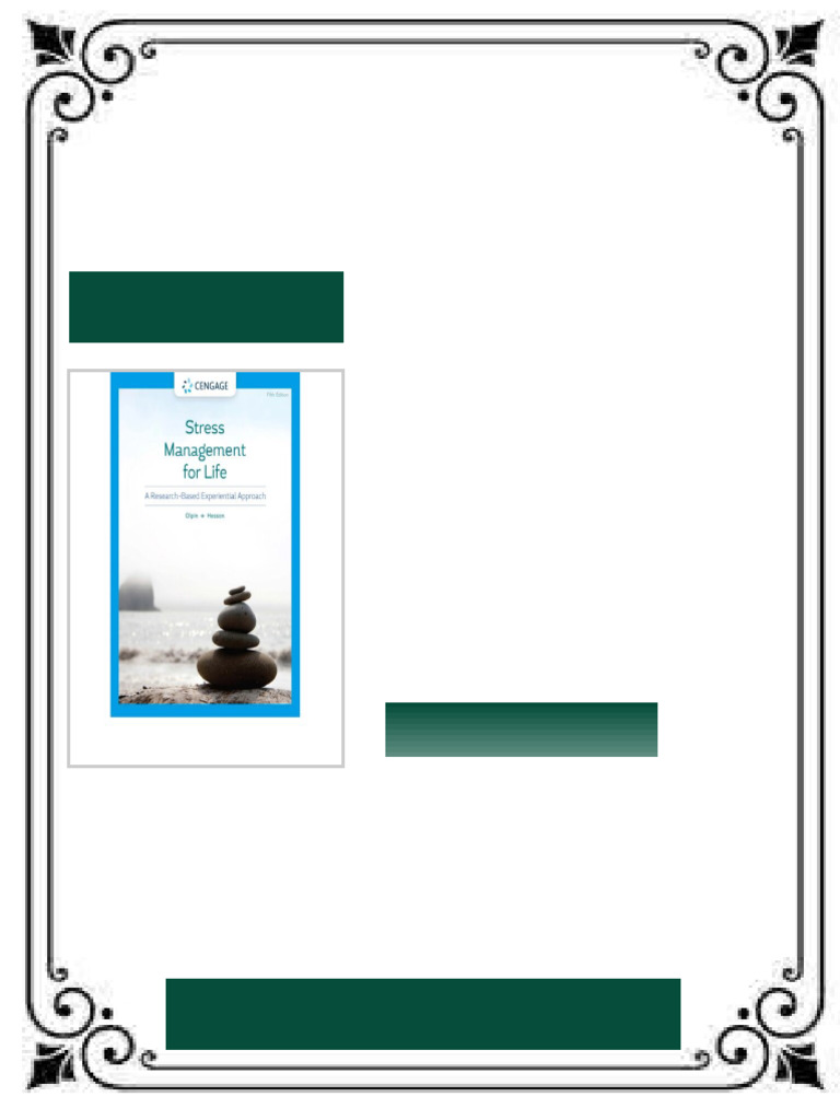 Stress Management for Life: A Research-Based Experiential Approach, 5th ...