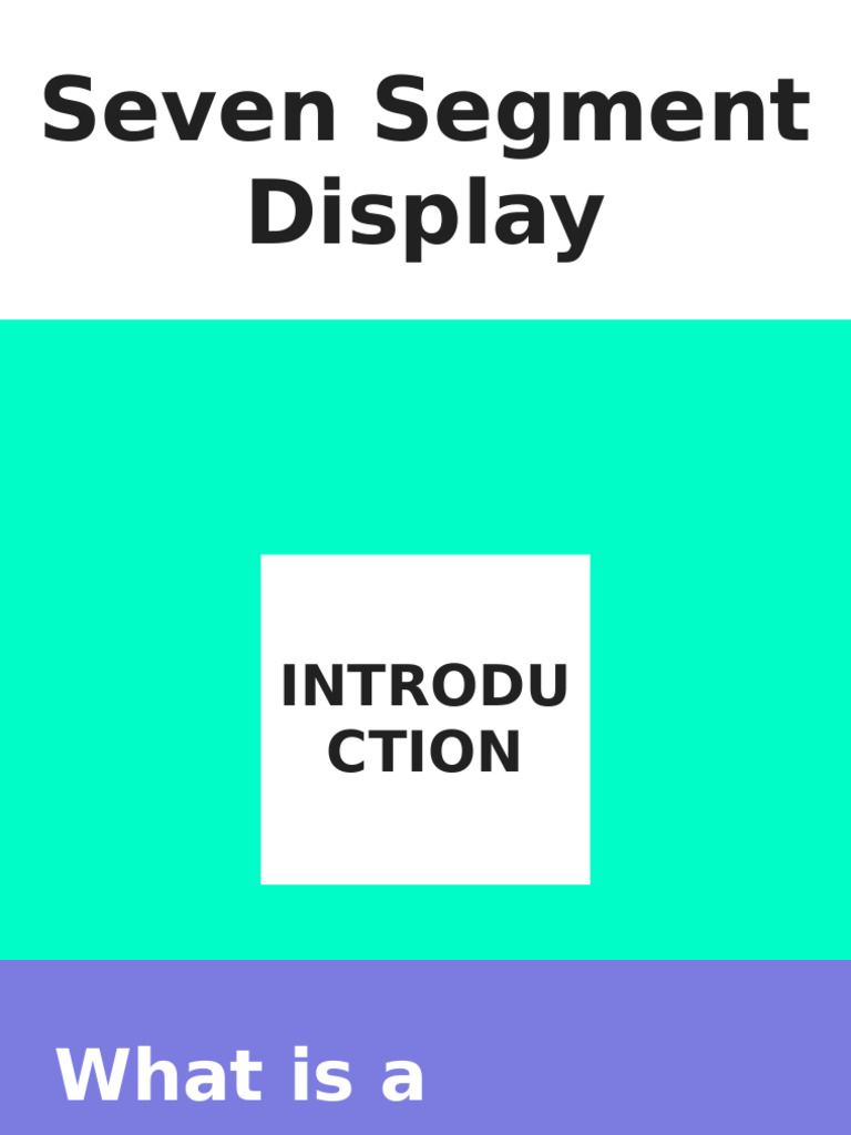 Understanding Seven Segment Displays | PDF
