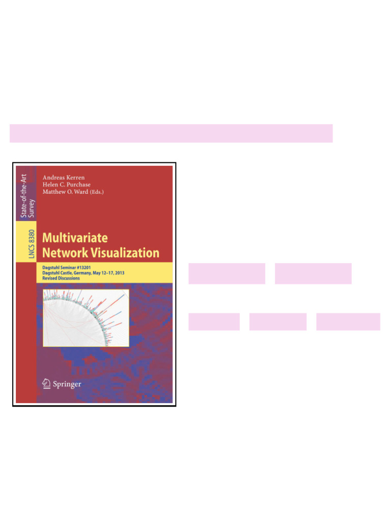 Multivariate Network Visualization By Andreas Kerren newest edition ...