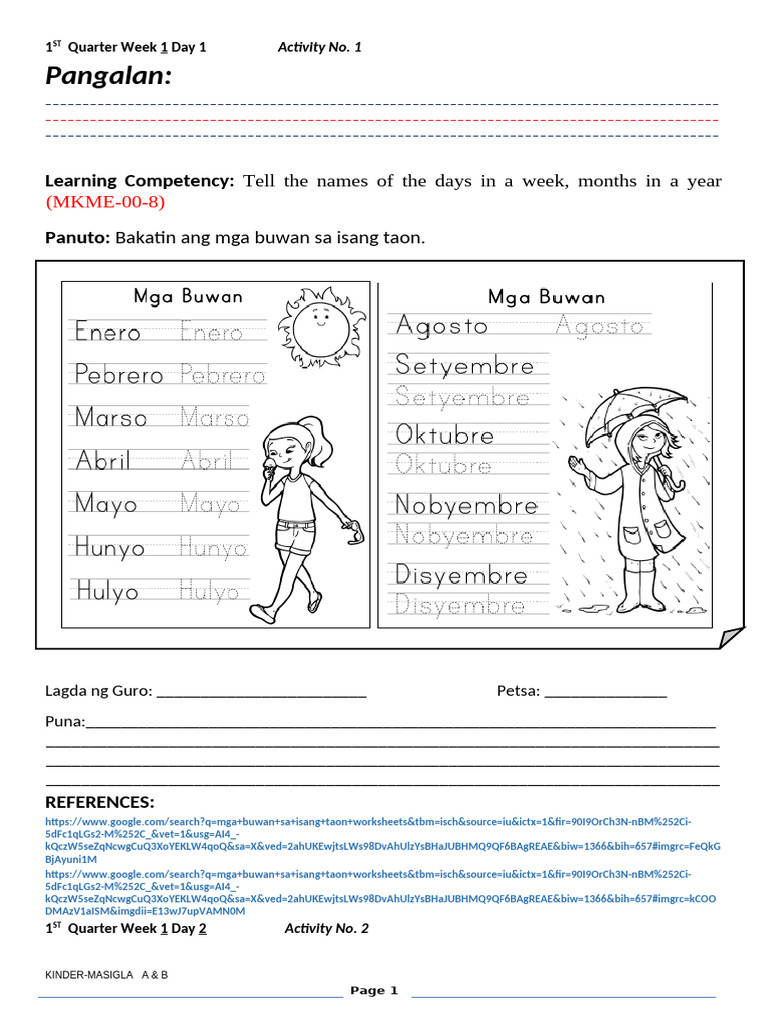 Kinder as q3 Week1 | PDF