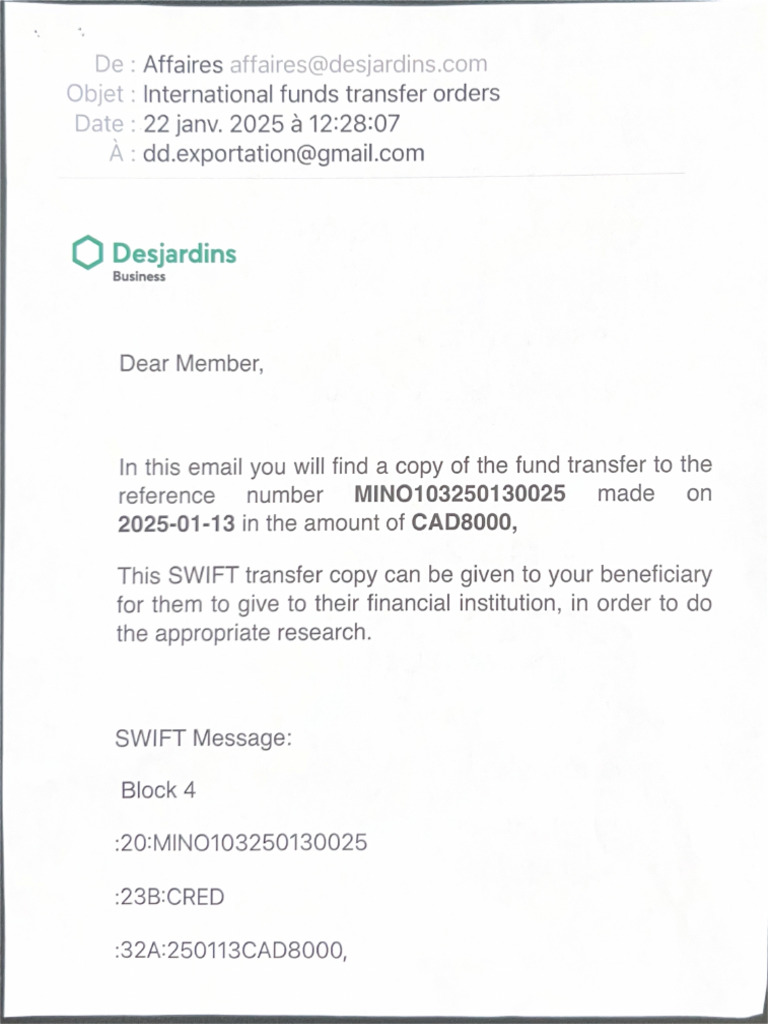 Objet - International Funds Transfer Orders | PDF
