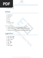 AS Level 9709 Pure Maths Formula Sheet | PDF