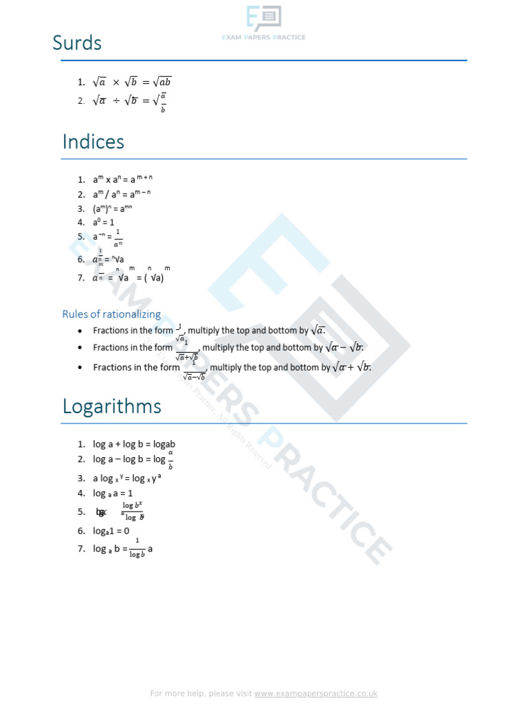 P1-and-P2-notes (1) | PDF | Quadratic Equation | Algebra