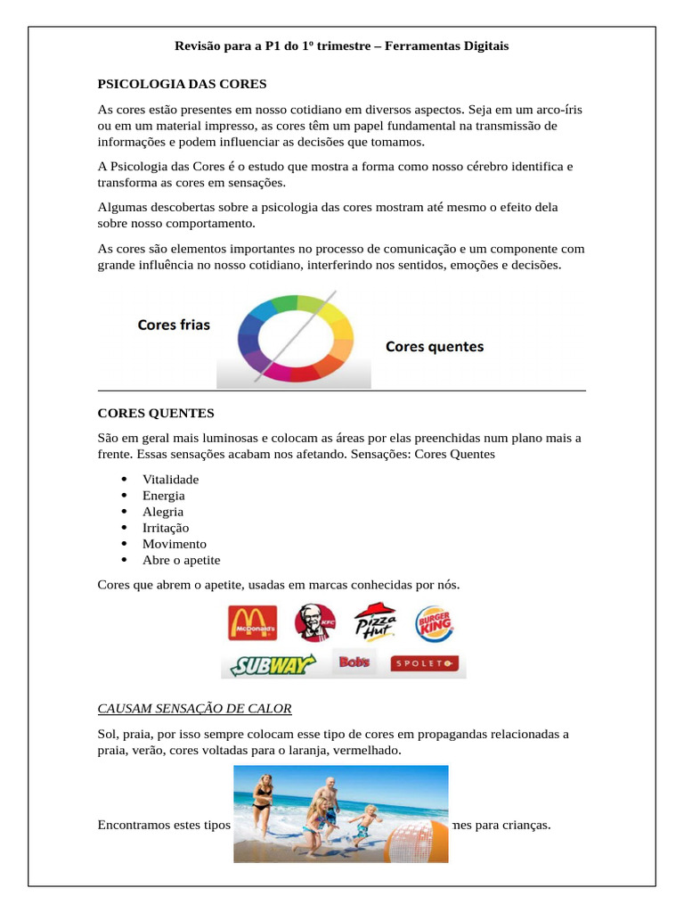 Ferramentas Digitas - 1º Tri | PDF | Marca | Cor
