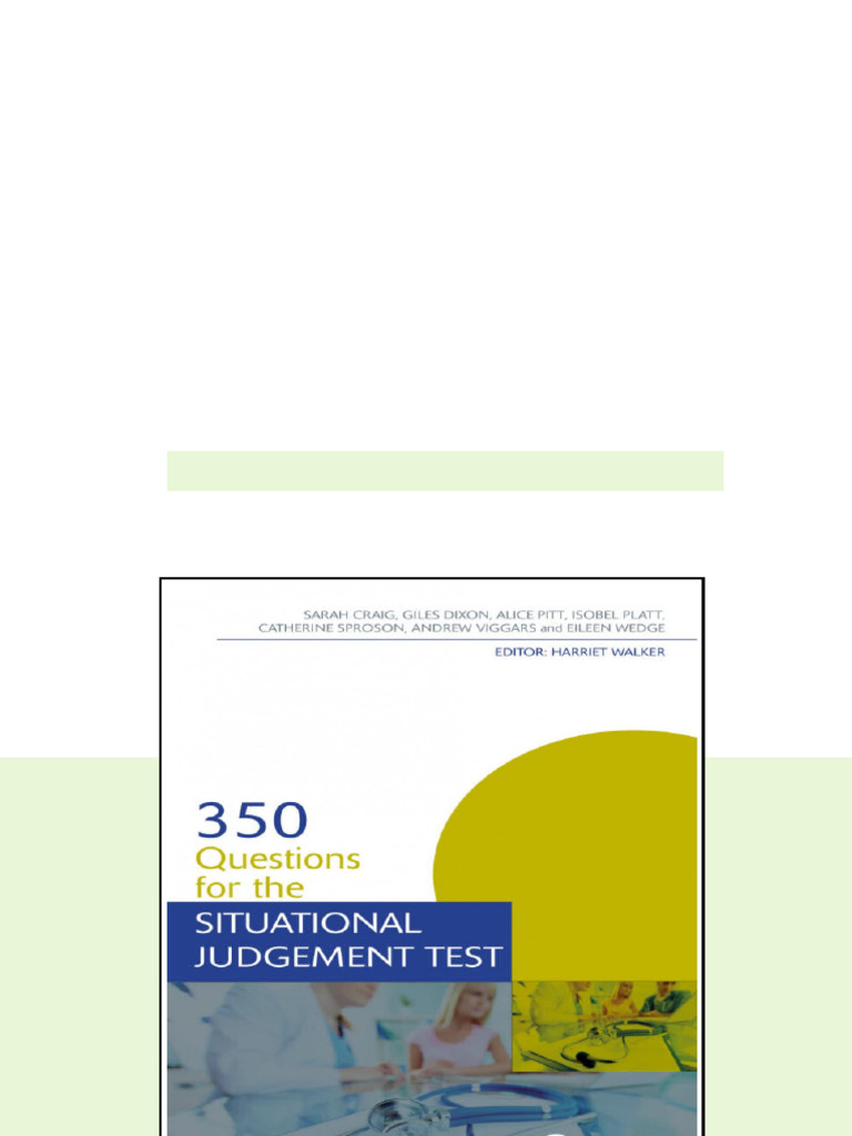 350 Questions For The Situational Judgement Test 1st Edition Sarah ...
