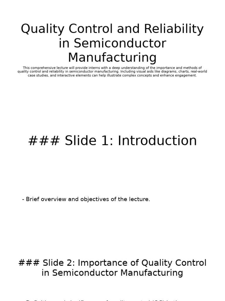 Semiconductor Quality Control Essentials | PDF | Semiconductor Device ...