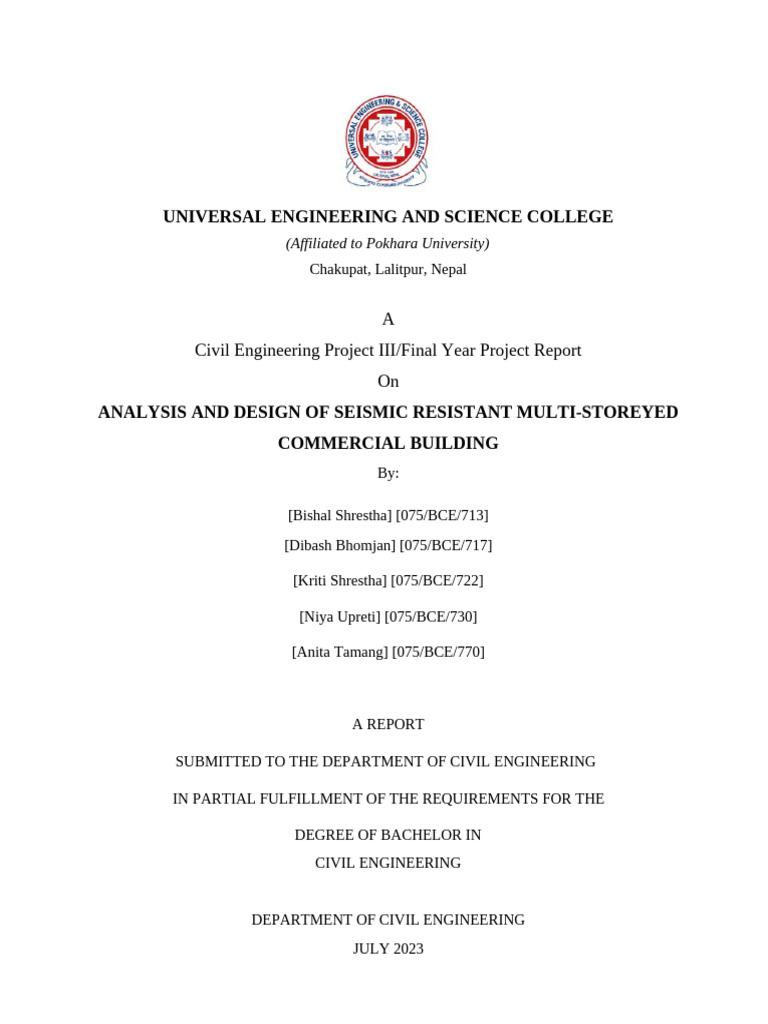 Final Report.venomhunter | PDF | Structural Load | Earthquake Engineering