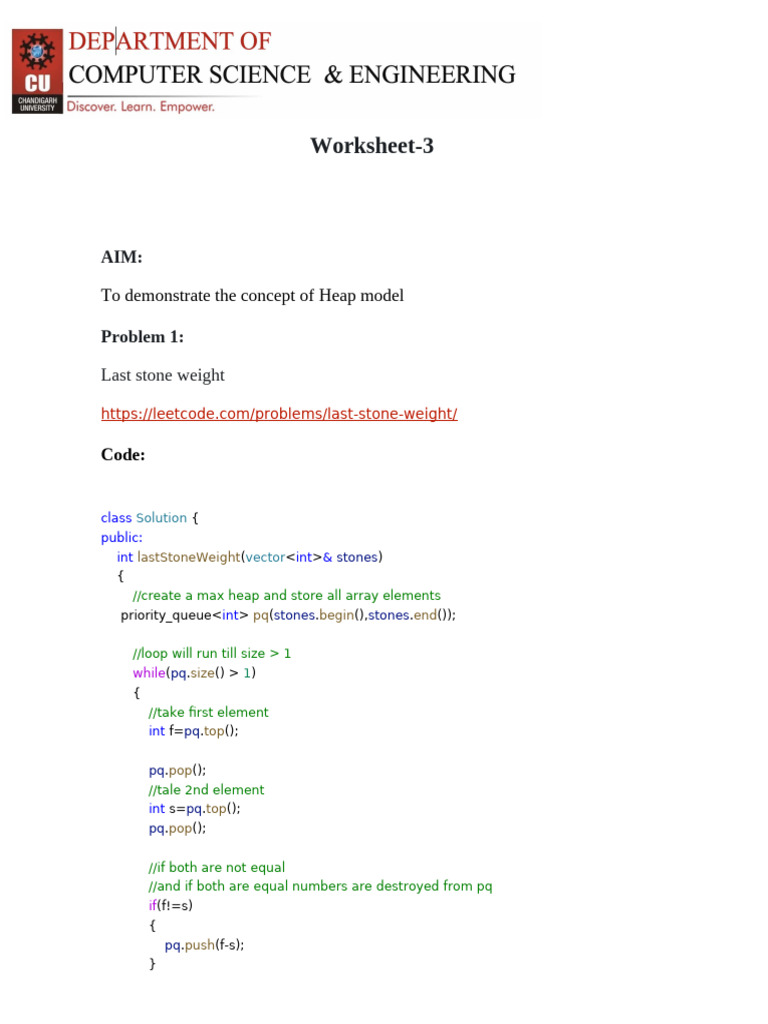 2866 CC Worksheet-3 | PDF