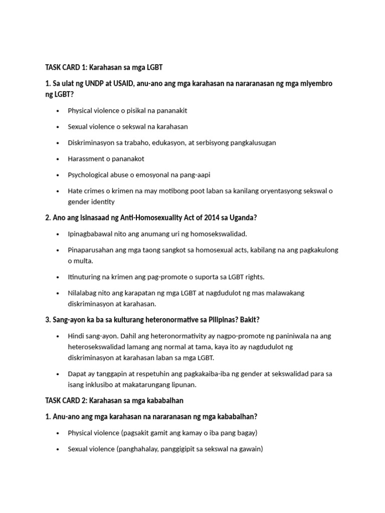 Task Card 1 | PDF