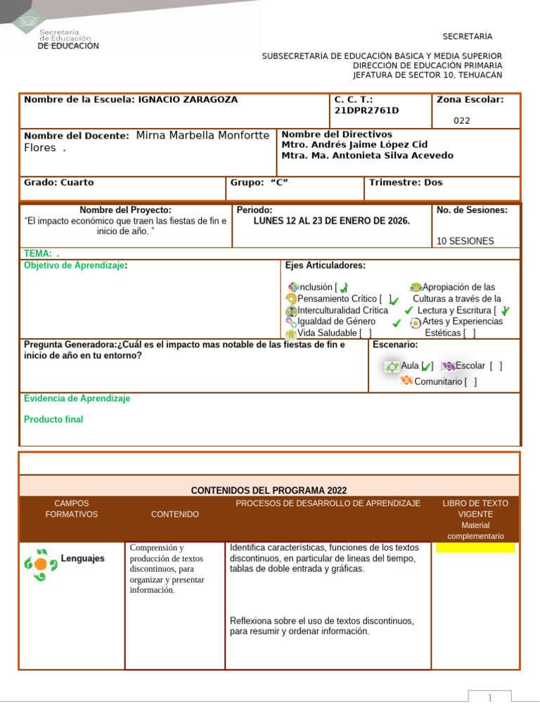 PROYECTO 8 4C° | PDF | Educación primaria | Información