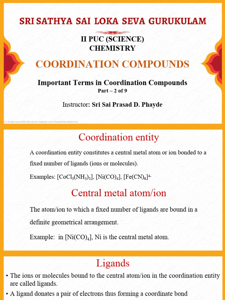 Coordination Compounds Part 2 of 9 | PDF | Coordination Complex | Ligand