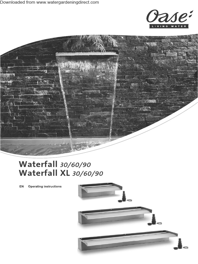 Oase Waterfall 30-60-90 and XL Instruction Manual | PDF