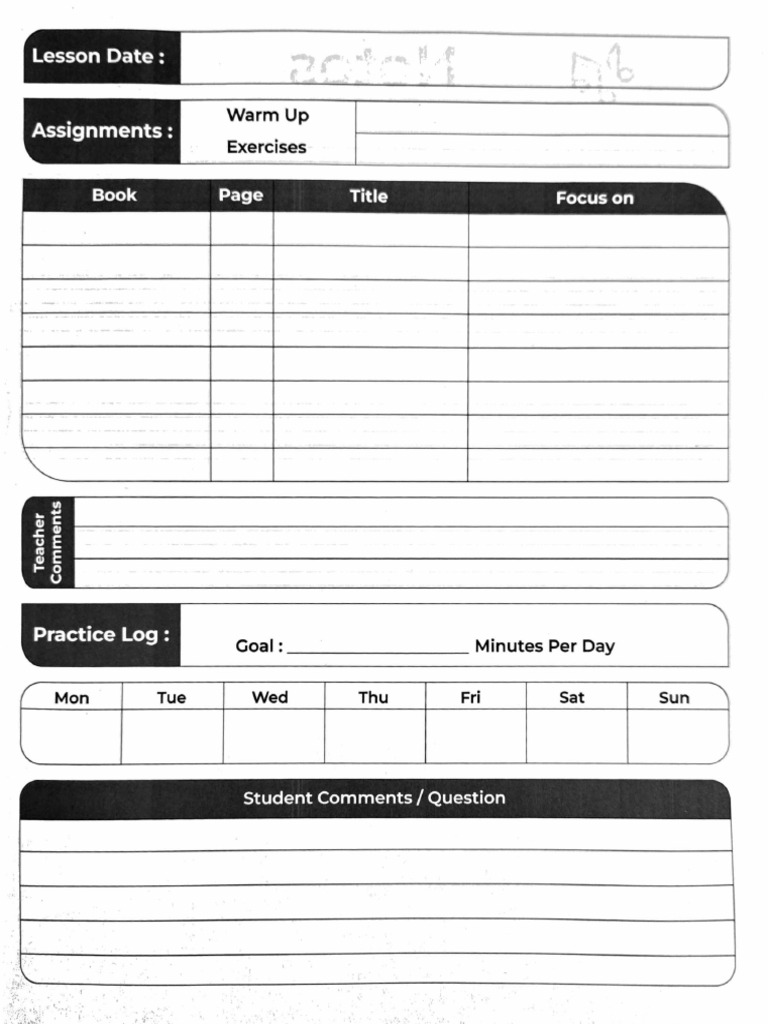 Practice Log | PDF