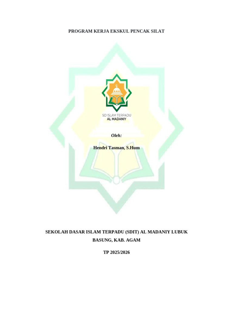 Program Kerja Ekstrakurikuler Pencak Silat | PDF