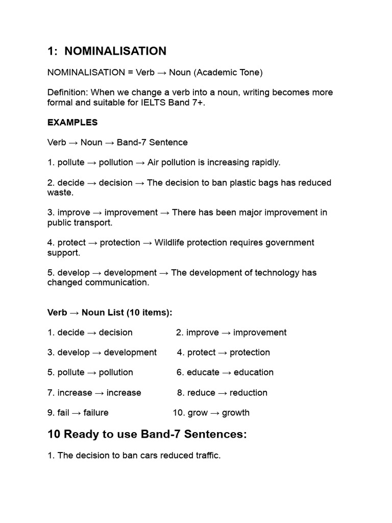 Academic Writing: Nominalisation & Articles | PDF | Cost Of Living ...