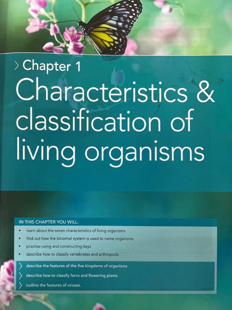 Biology Grade 8 Chapter 1 Characteristics & Classification of Living ...