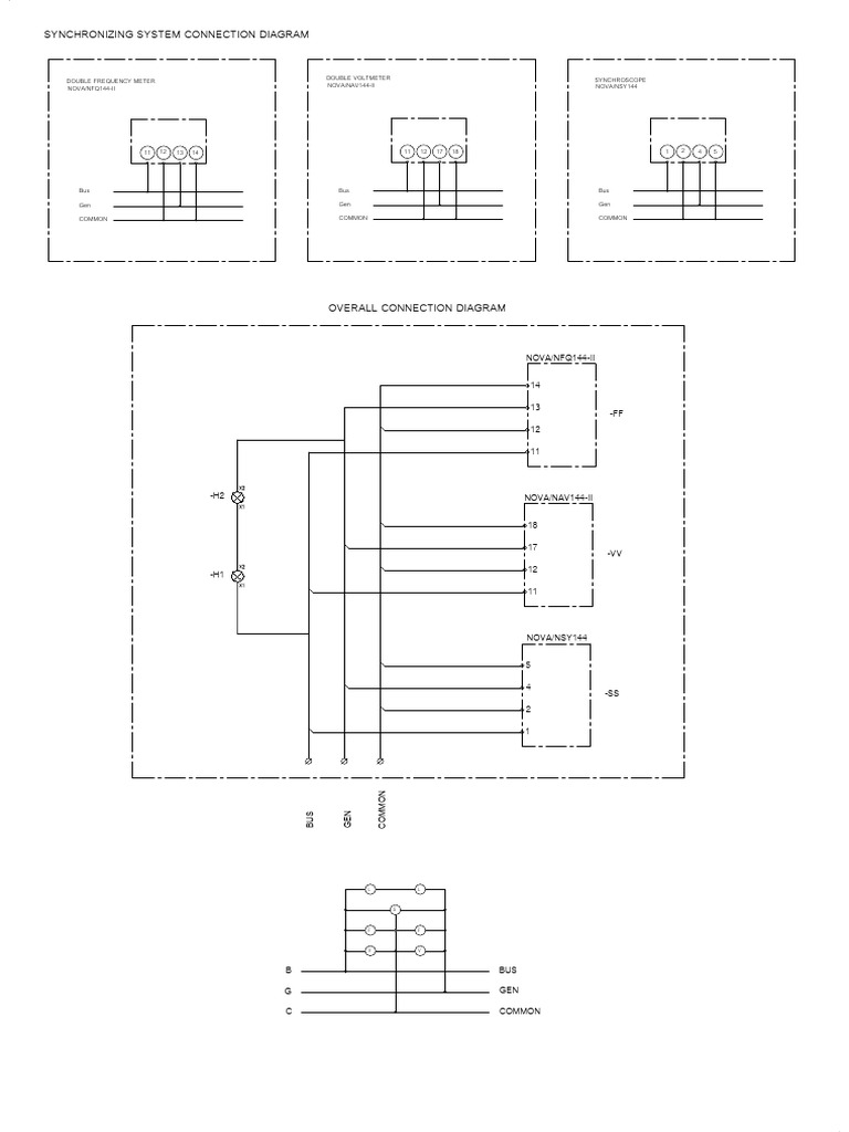 Synchronizing System Connection Diagram | PDF | Electrical Equipment ...