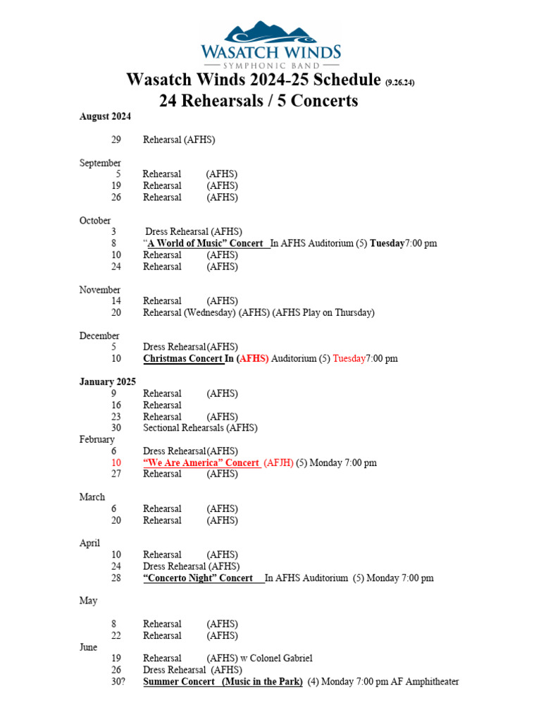 2024-25 Rehearsal and Concert Schedule (2) (6) | PDF