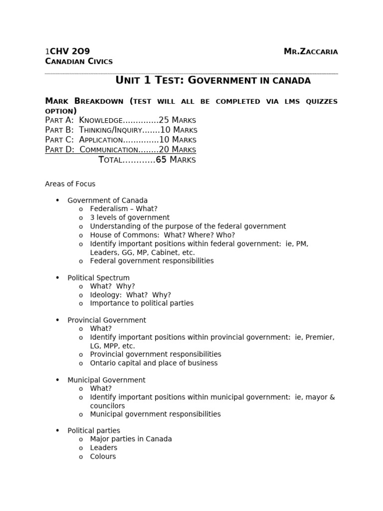 Unit 1 Test Review (1) | PDF