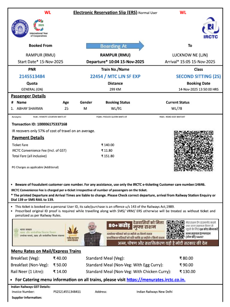 Irctc 15 Nov | PDF