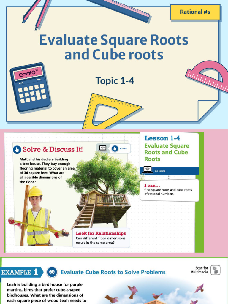 Square and Cube Roots Evaluation Guide | PDF