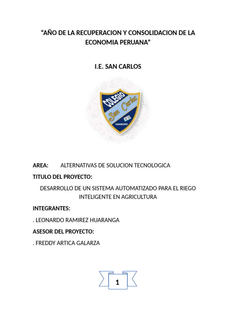 Proyecto de Ciencias | PDF | Riego | Agricultura