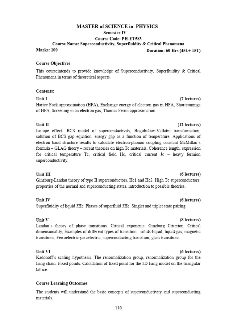 Superconductivity & Superfluidity Course | PDF | Superconductivity ...