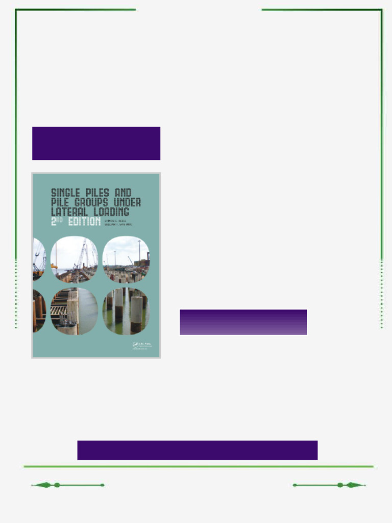 Single piles and pile groups under lateral loading Second Edition ...