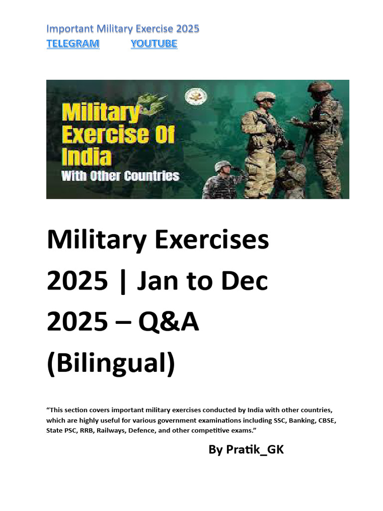 Military Exercises 2025 | PDF