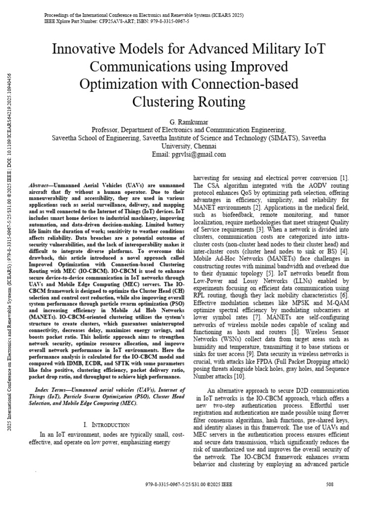 Innovative Models for Advanced Military IoT Communications Using ...