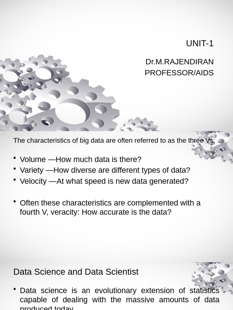 UNIT-1 | PDF | Big Data | Data