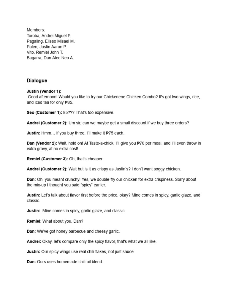 Oral Com Script Fantastic 5 | PDF