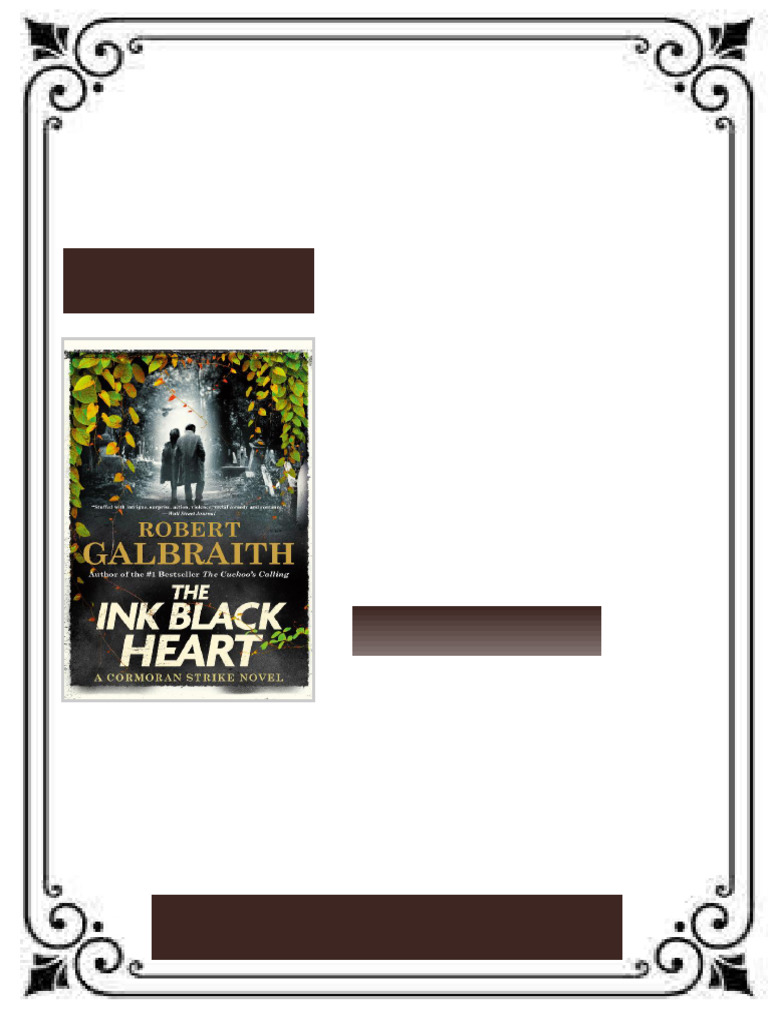 The Ink Black Heart (Cormoran Strik Book 6) First Edition Robert Galbraith eBook ultra-clear pdf ...