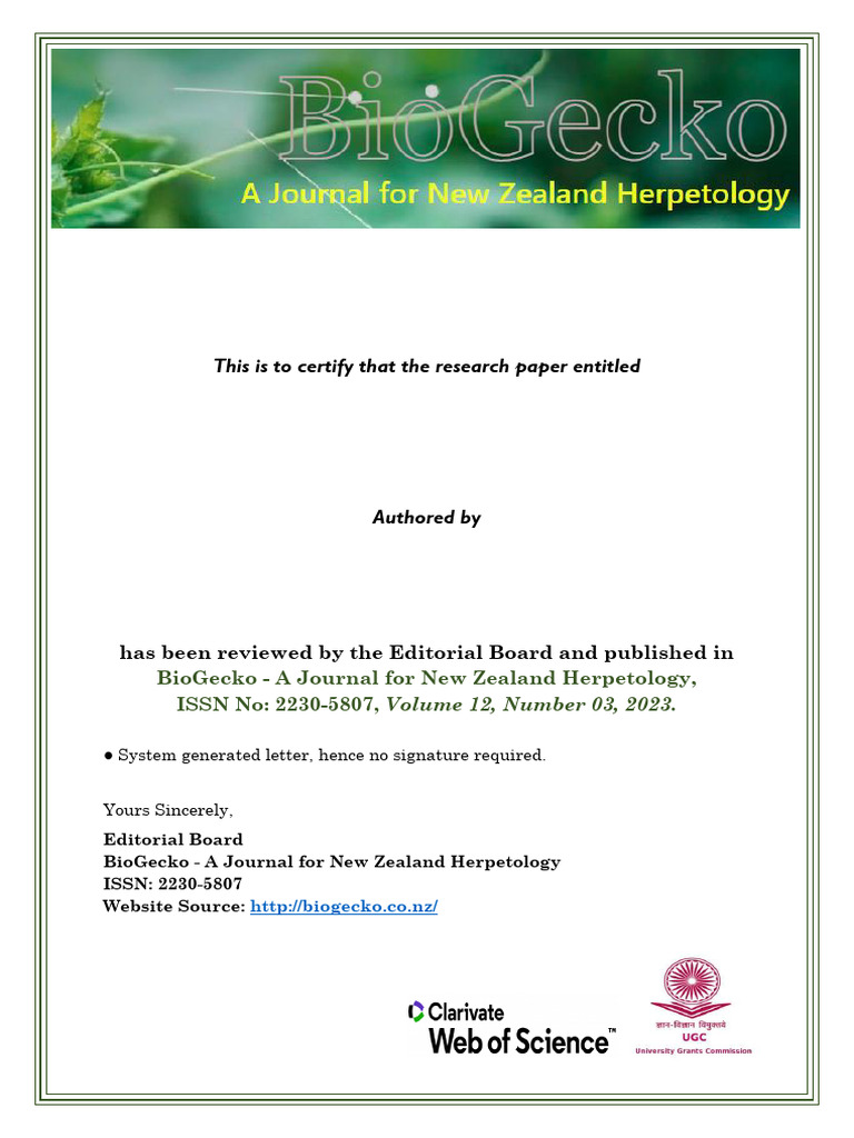 BioGecko Certificate_Ms. Asmita Dashrath Ahir, Mr. Hariram Ramashray ...