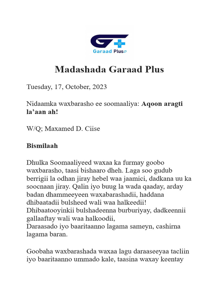 Garaad Plus . | PDF