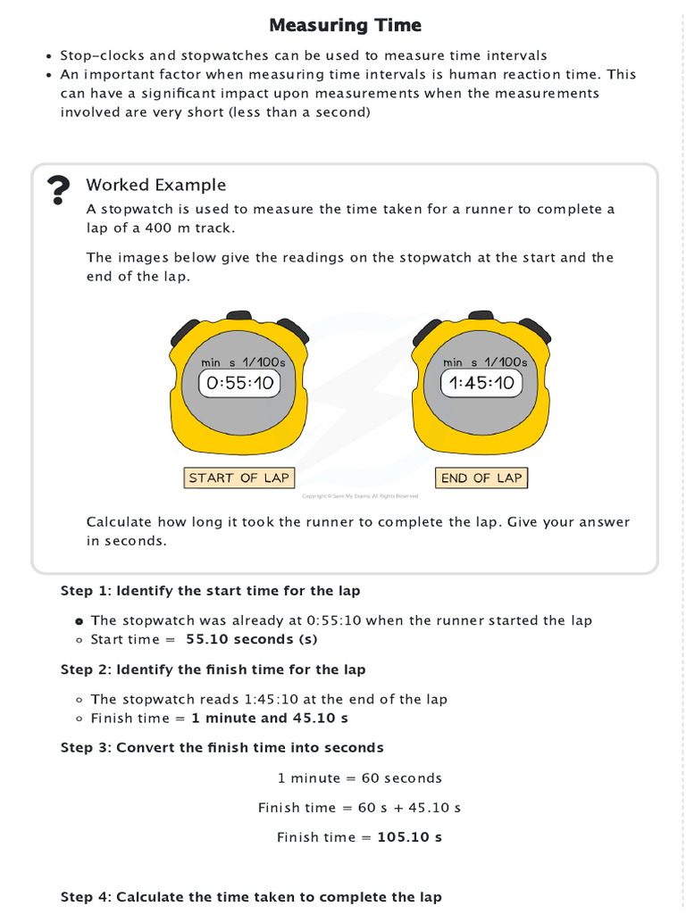 SME Notes-Measuring Time | PDF