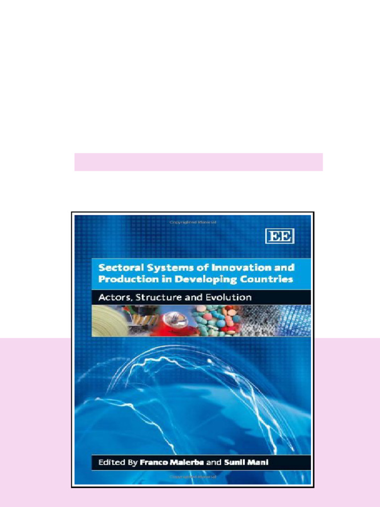 Sectoral Systems Of Innovation And Production In Developing Countries ...